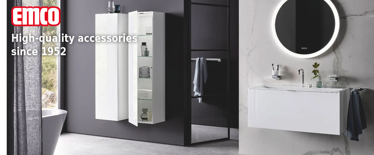 EMCO ROUND 4360-139-60 Single Towel Bar (600mm) (White) | Bacera