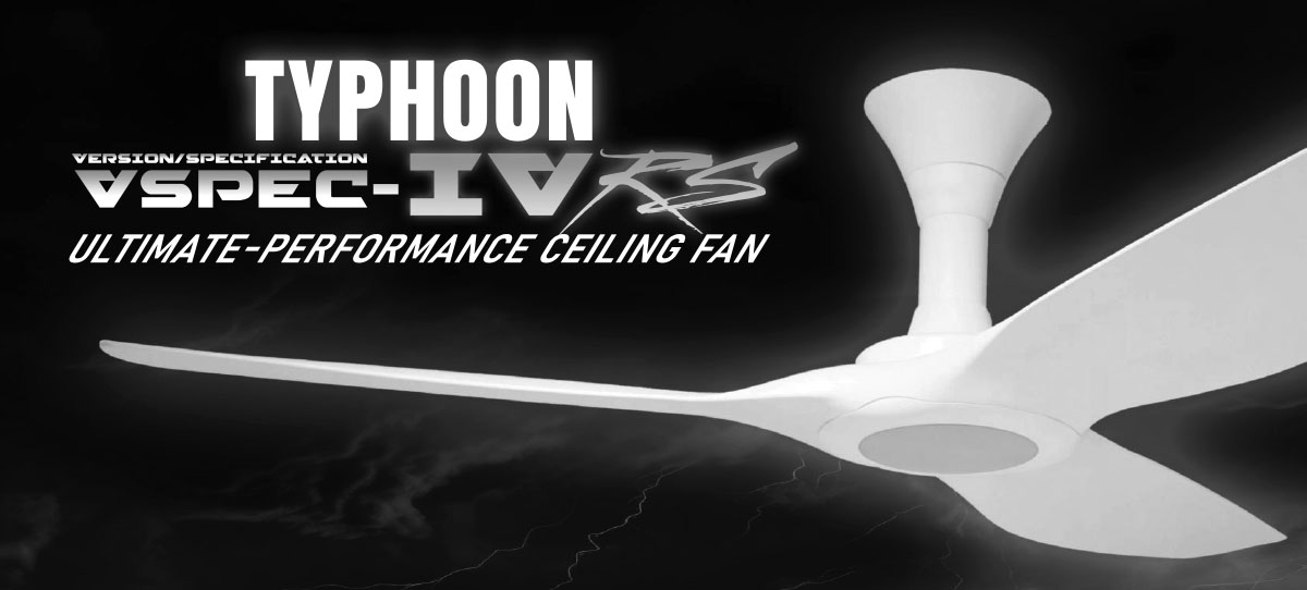 Point One Typhoon Vspec-IV RS Ceiling Fan (Polar White Casing + Polar ...