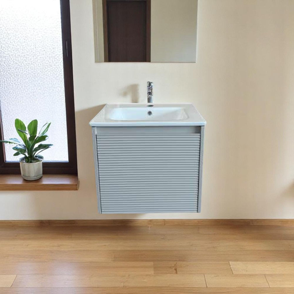 Cubi 5040111IB 500mm Fluted Door Series Basin Cabinet (Ivory Beige ...